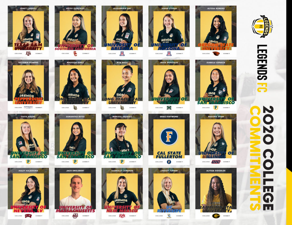 Legends FC celebrates over 100 players moving on to college soccer ...