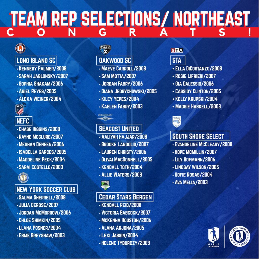 Girls Academy announces Club and Team Reps for player-led board ...