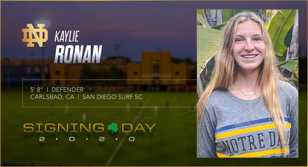 Notre Dame women's soccer welcomes five incoming student-athletes ...