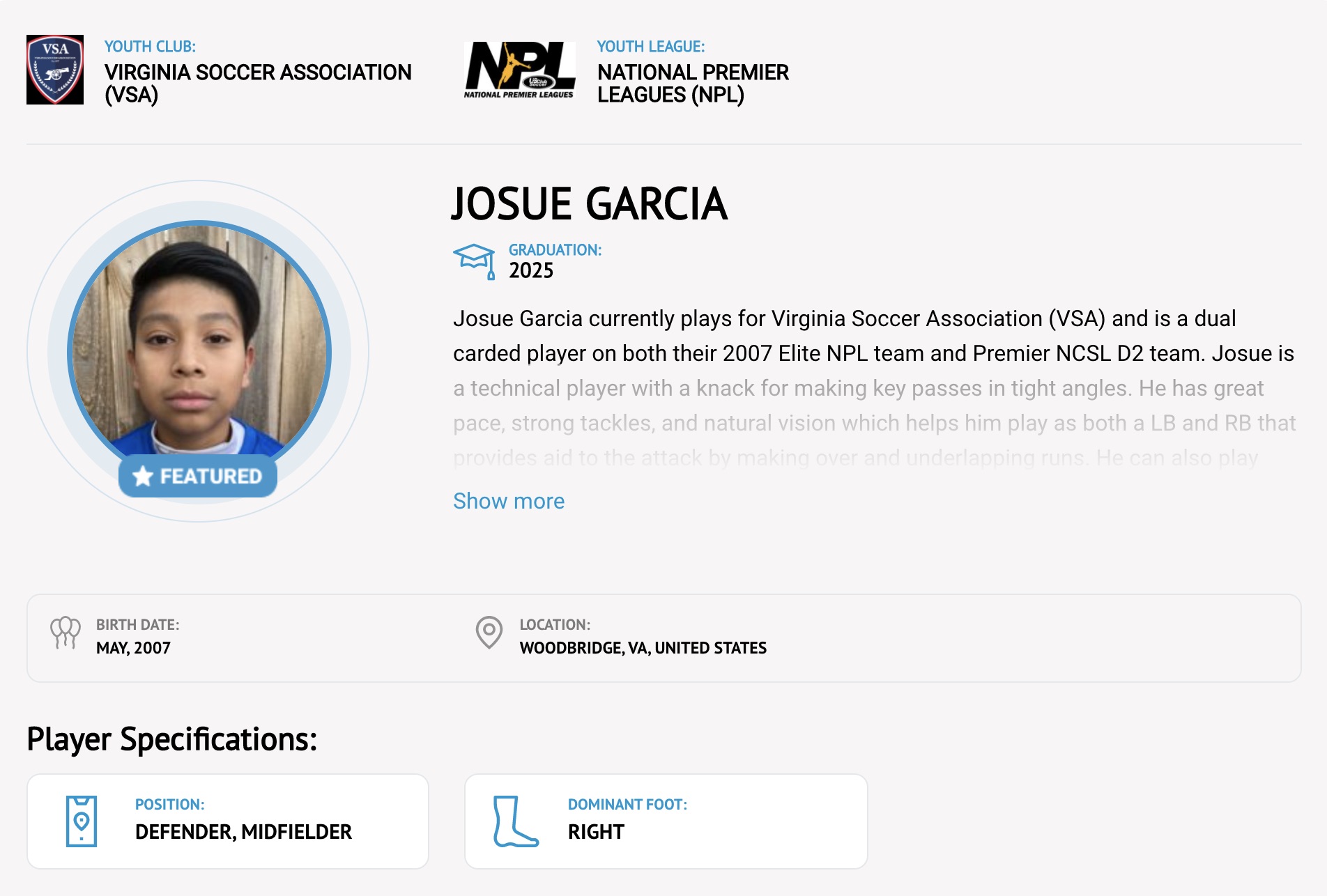 Josue Garcia - SoccerWire