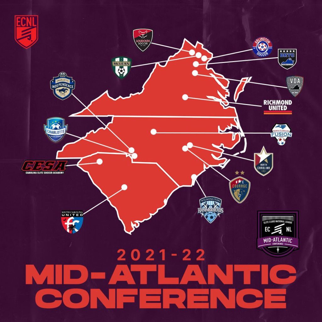 ECNL Girls conference alignment revealed for 2021-22 season - SoccerWire