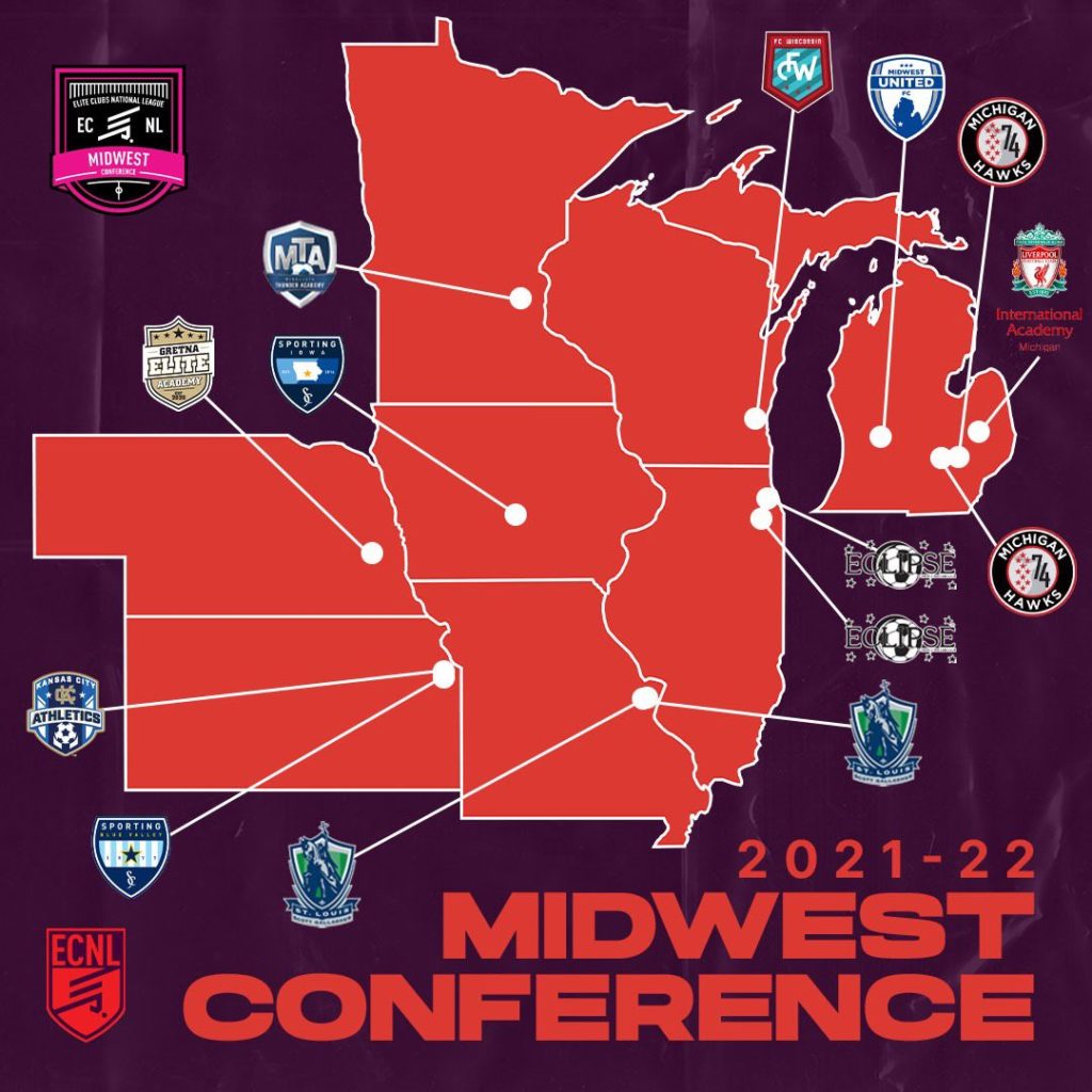 ECNL Girls conference alignment revealed for 2021-22 season - SoccerWire
