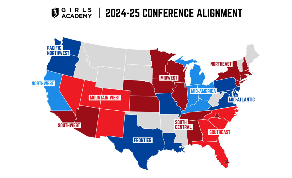 Girls Academy conference alignment set ahead of 2024-25 season - SoccerWire
