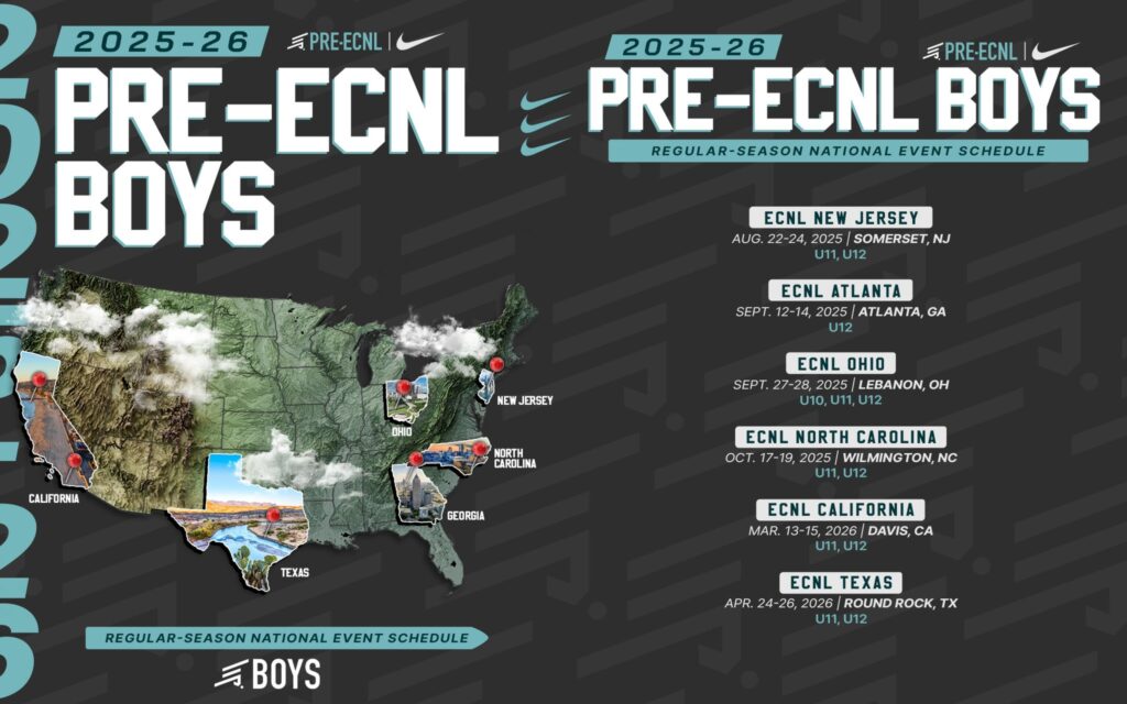 ECNL National Event schedule released for 2025-26 season - SoccerWire